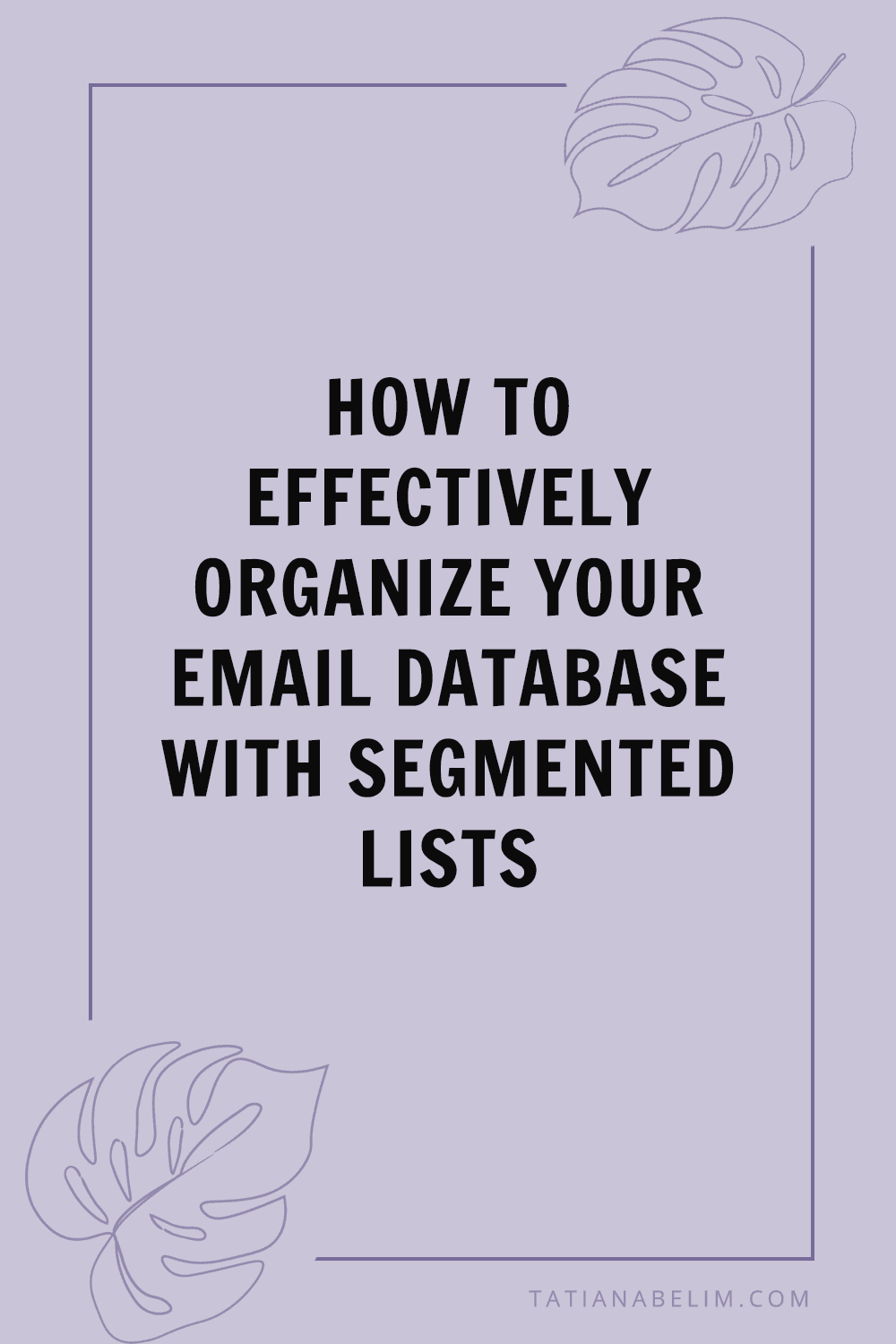 How to Effectively Organize Your Email Database With Segmented Lists